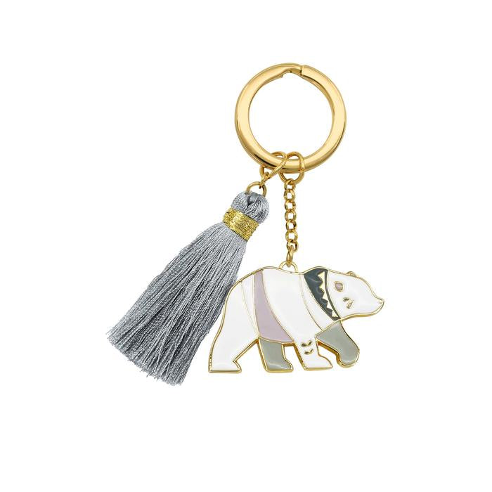 Polar bear beyond charm keyring